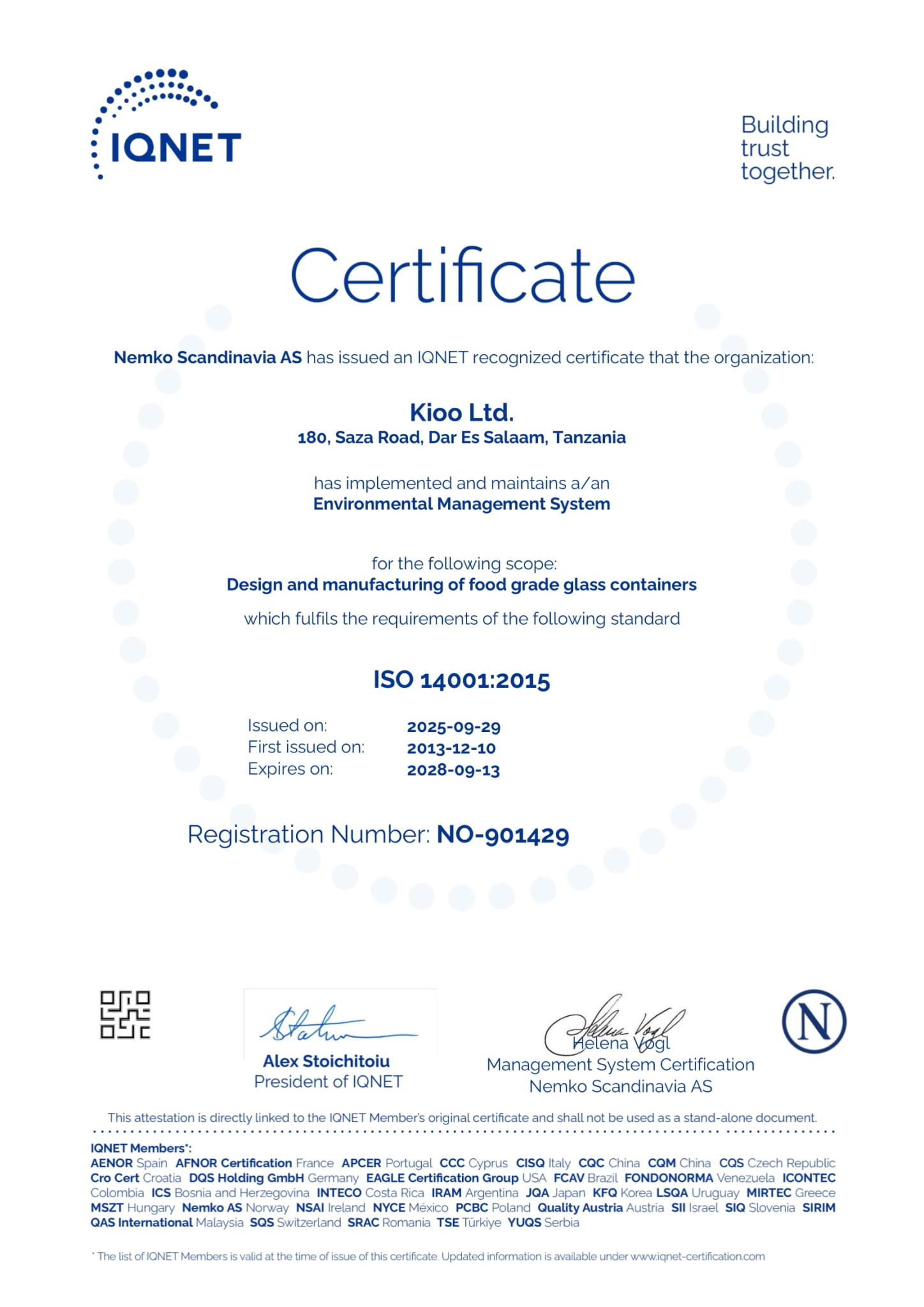 Accreditation and Rewards – Kioo LTD